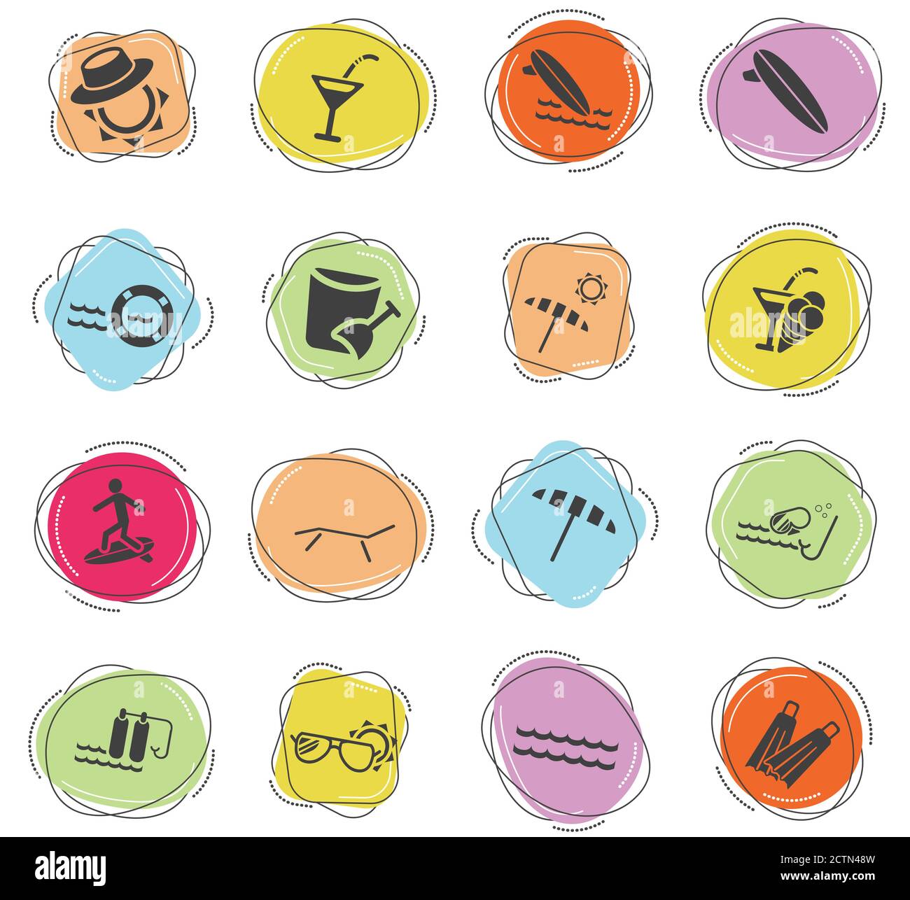 Beach lounger Stock Vector Images - Alamy