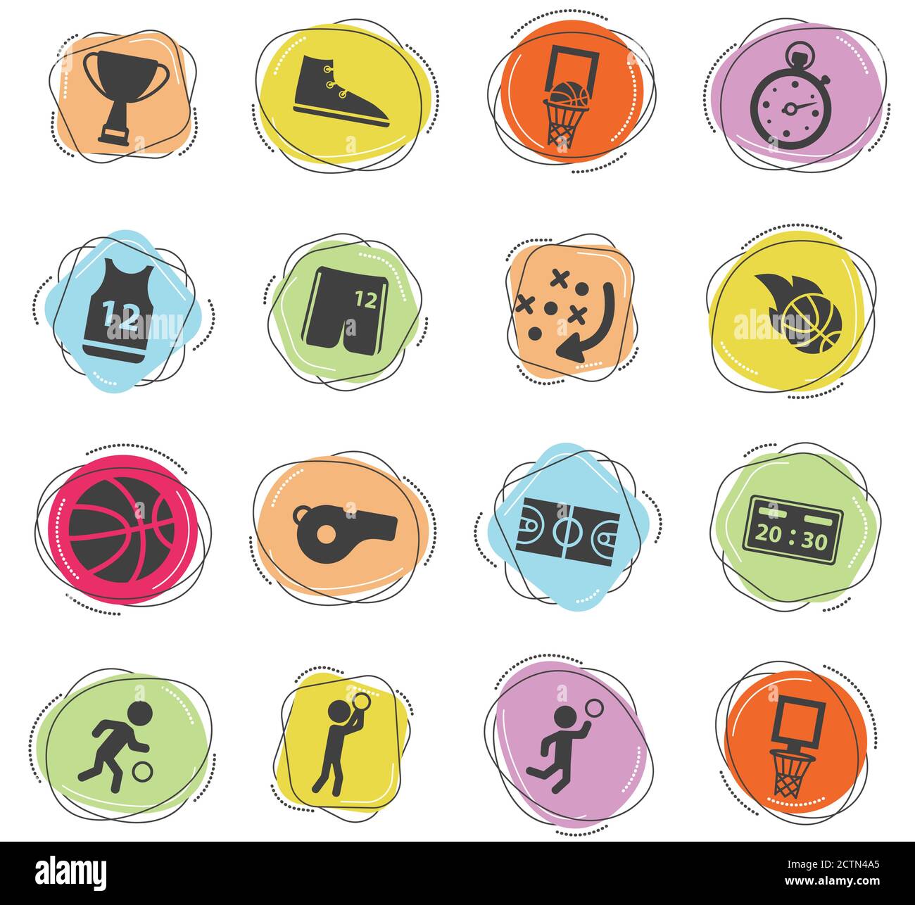 Basketball simply icons Stock Vector Image & Art - Alamy