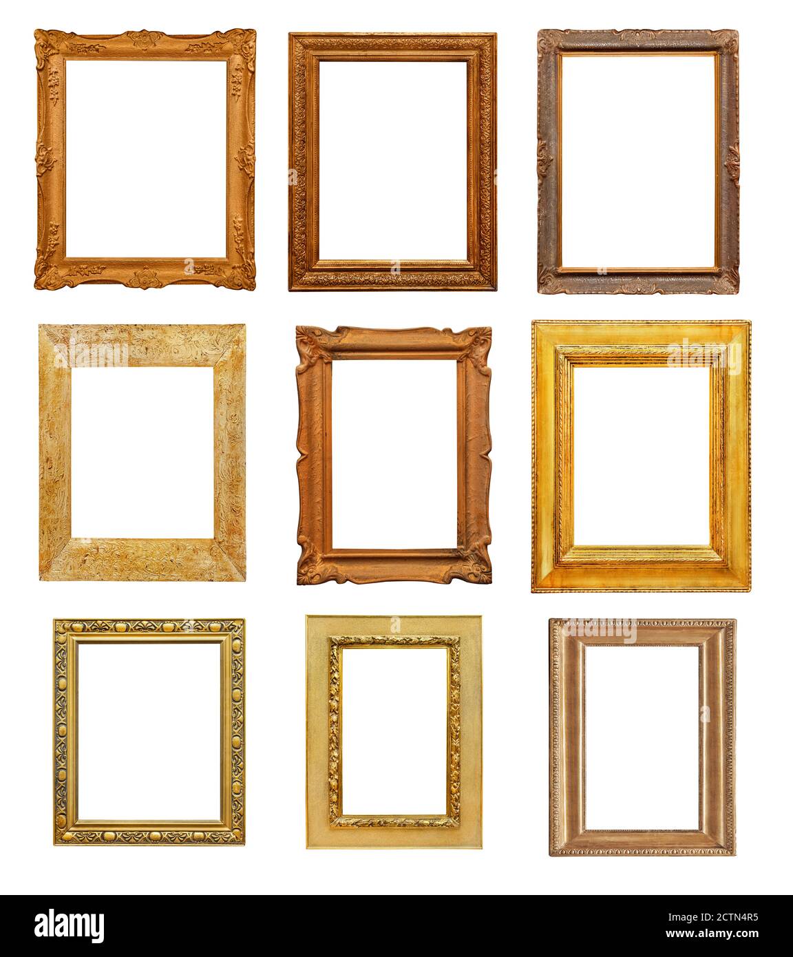 Vintage rectangular frames on white background Stock Photo - Alamy
