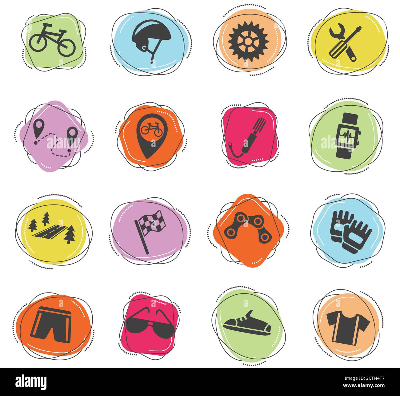 bicycle icon set Stock Vector Image & Art - Alamy