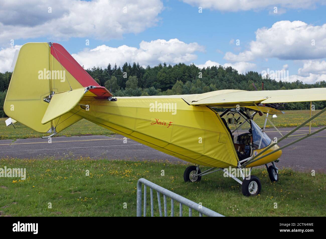 A lightweight aircraft spotted at Egletons Aerodrome in France Stock ...