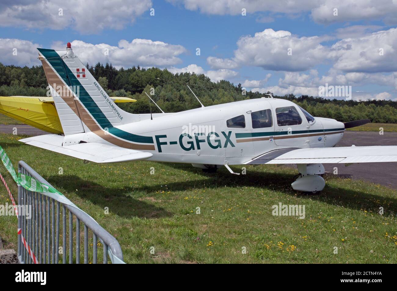 A single engine four-seater aircraft, spotted at an airshow at Egletons ...