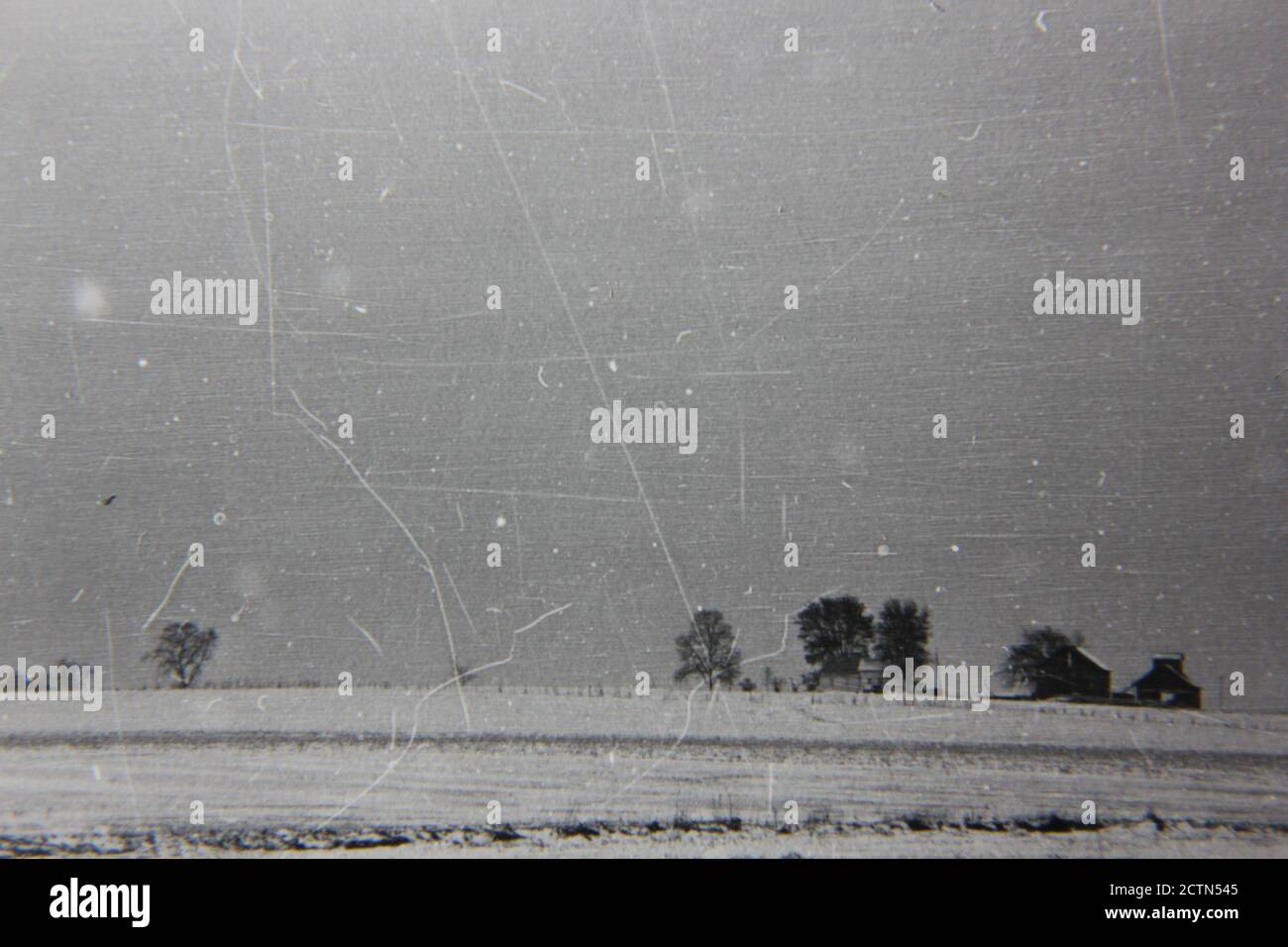 Fine 1970s vintage black and white photography of a bleak and dreary ...