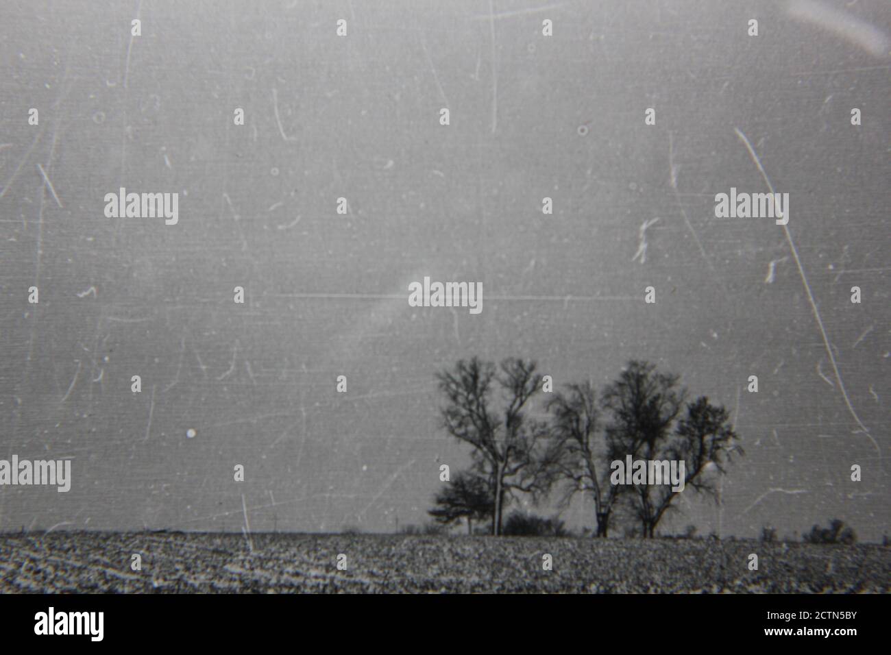Fine 1970s vintage black and white photography of a bleak and dreary ...