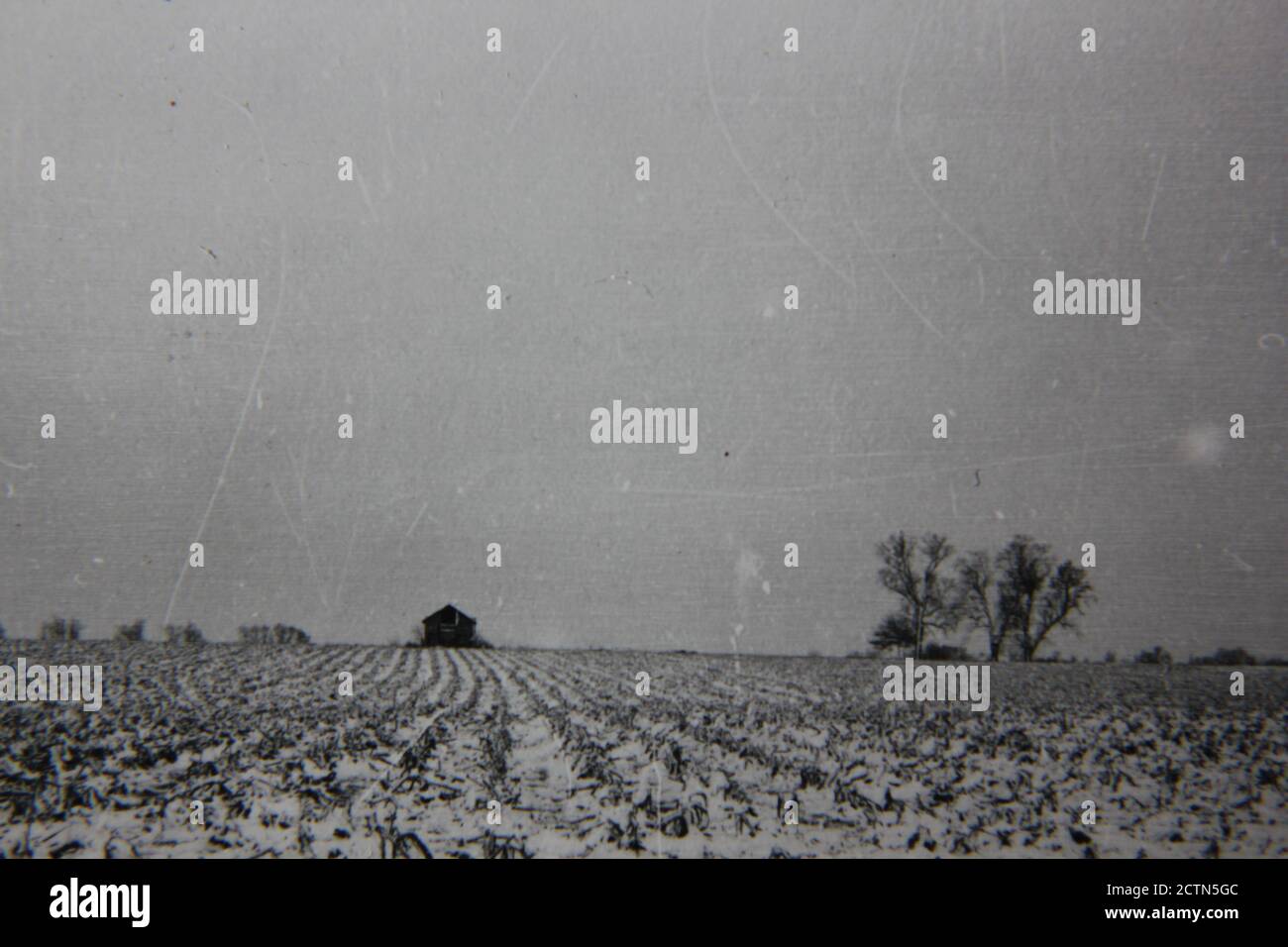 Fine 1970s vintage black and white photography of a bleak and dreary ...