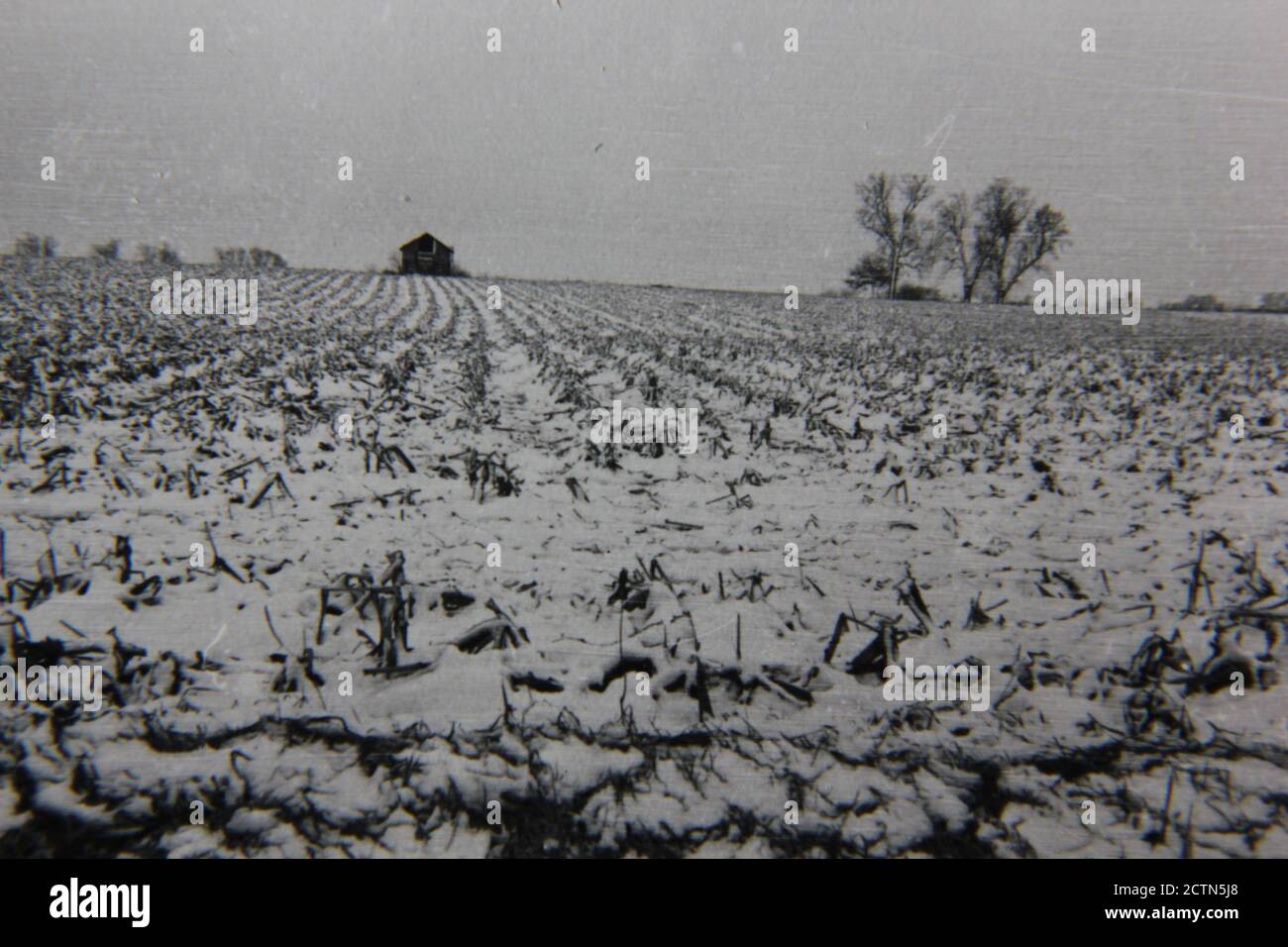 Fine 1970s vintage black and white photography of a bleak and dreary ...