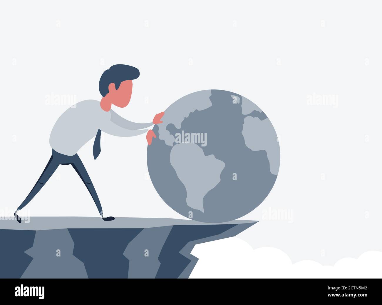 Unsafe cliff edge Stock Vector Images - Alamy