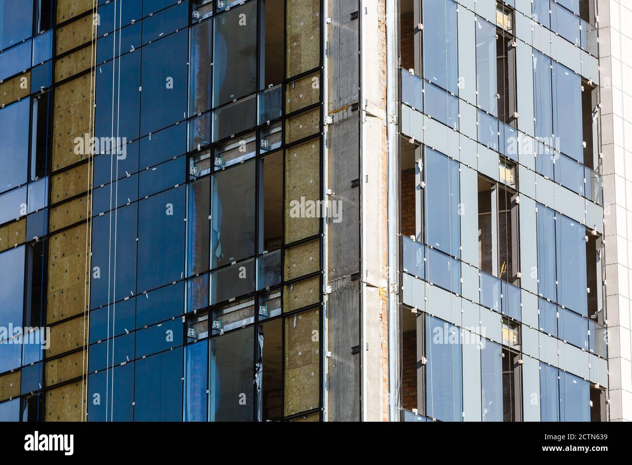 Building facade renovation, house reconstruction, repair Stock Photo ...