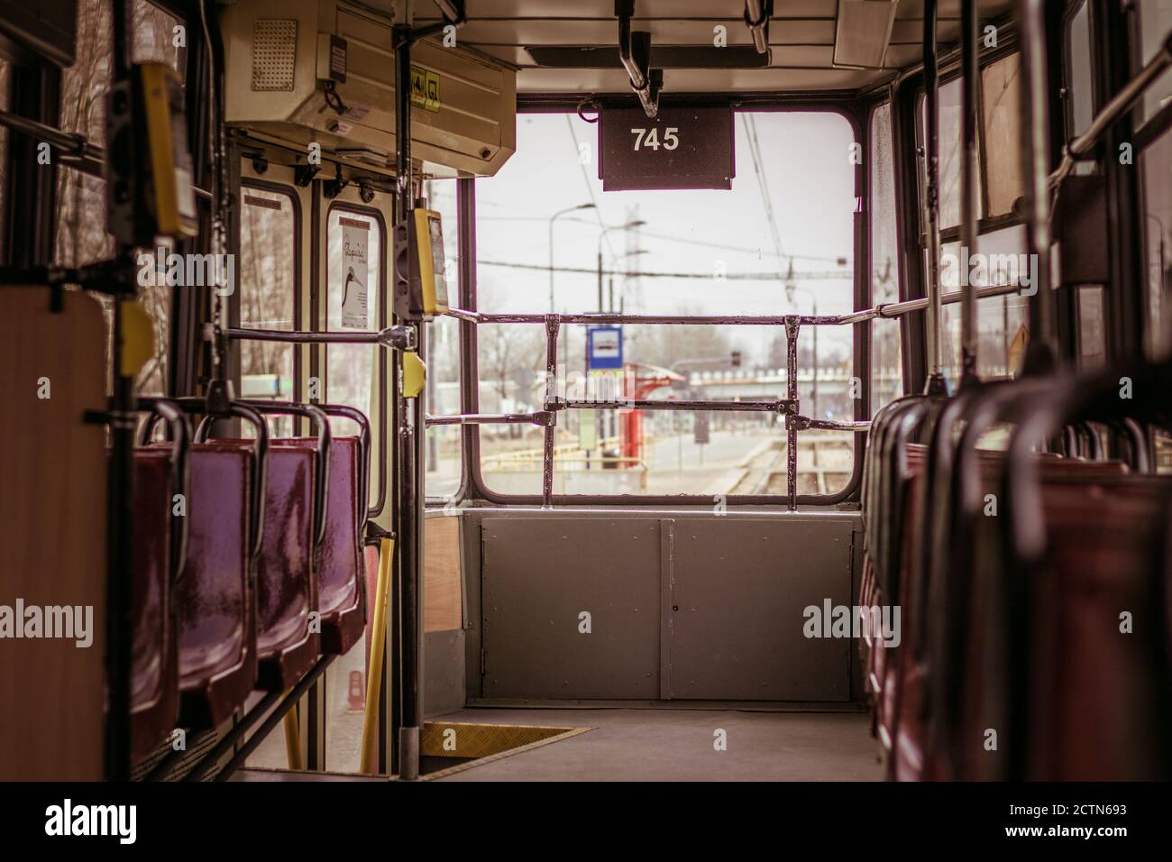 inside of the tram in katowice Stock Photo - Alamy