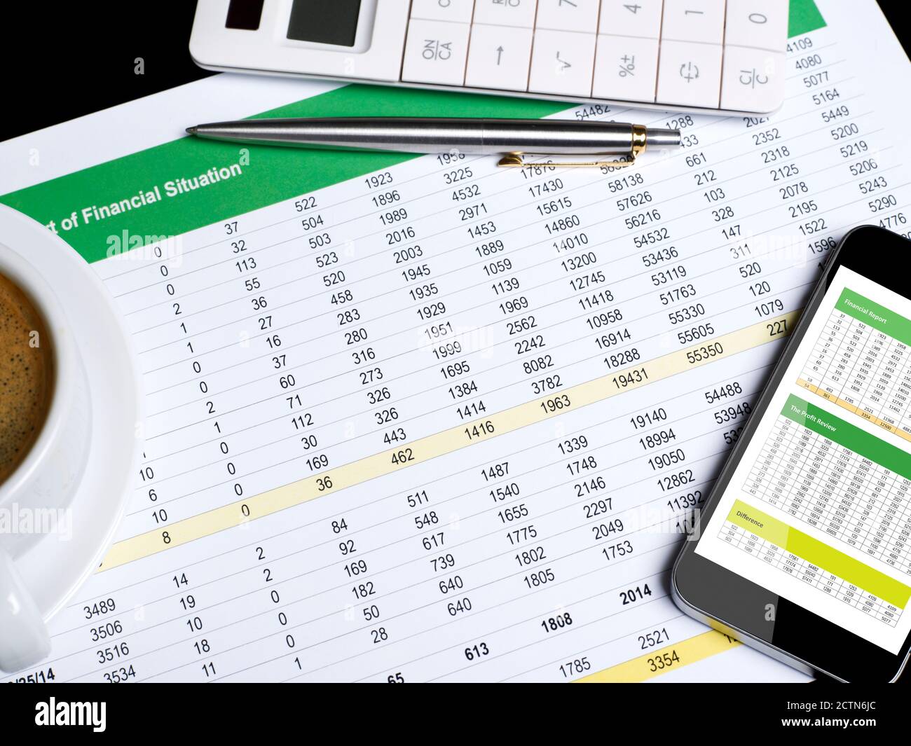 Report of financial situation Stock Photo - Alamy