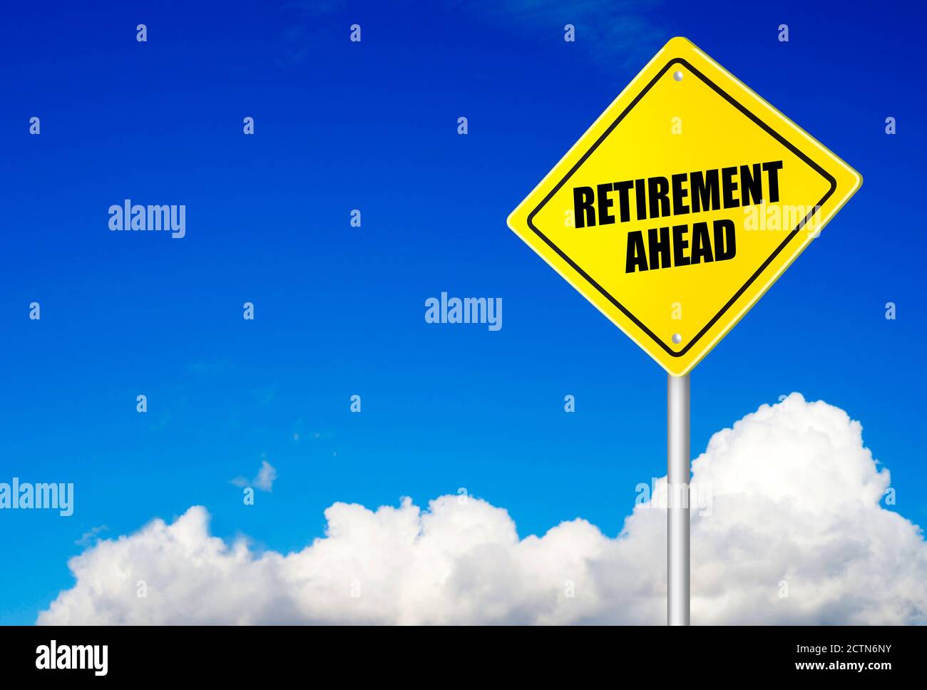 Retirement ahead road sign hi-res stock photography and images - Alamy