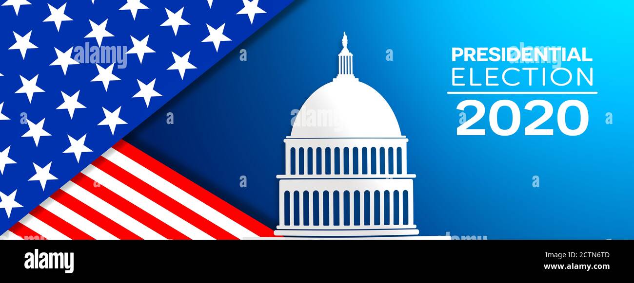 US Presidential Election. USA election banner with US symbols and ...