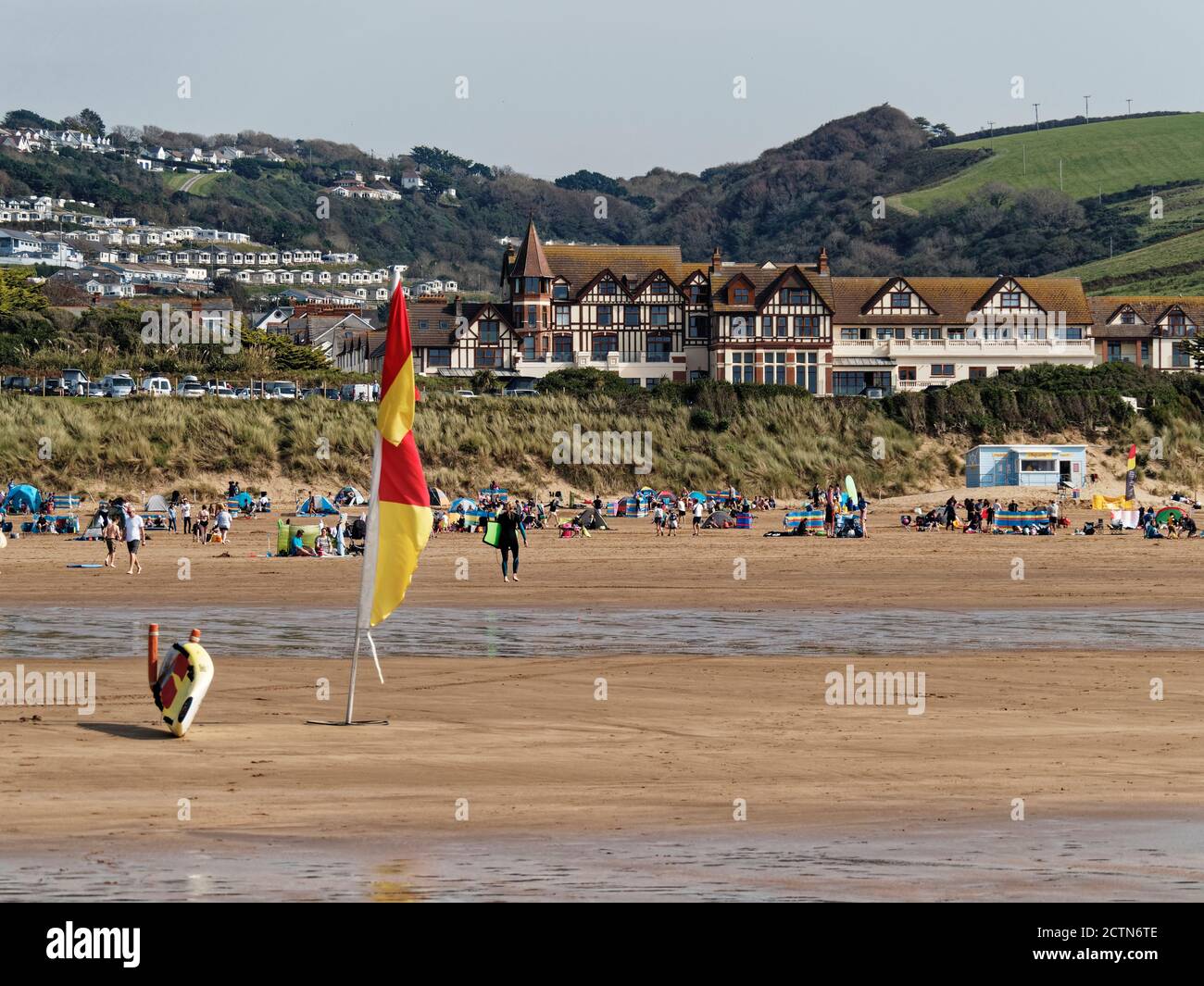 Woolacombe bay surfing hi-res stock photography and images - Alamy