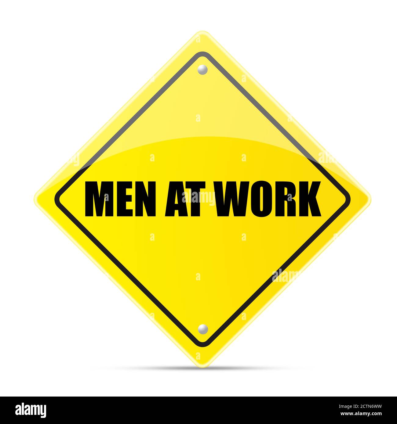 Men at work road sign Stock Photo - Alamy