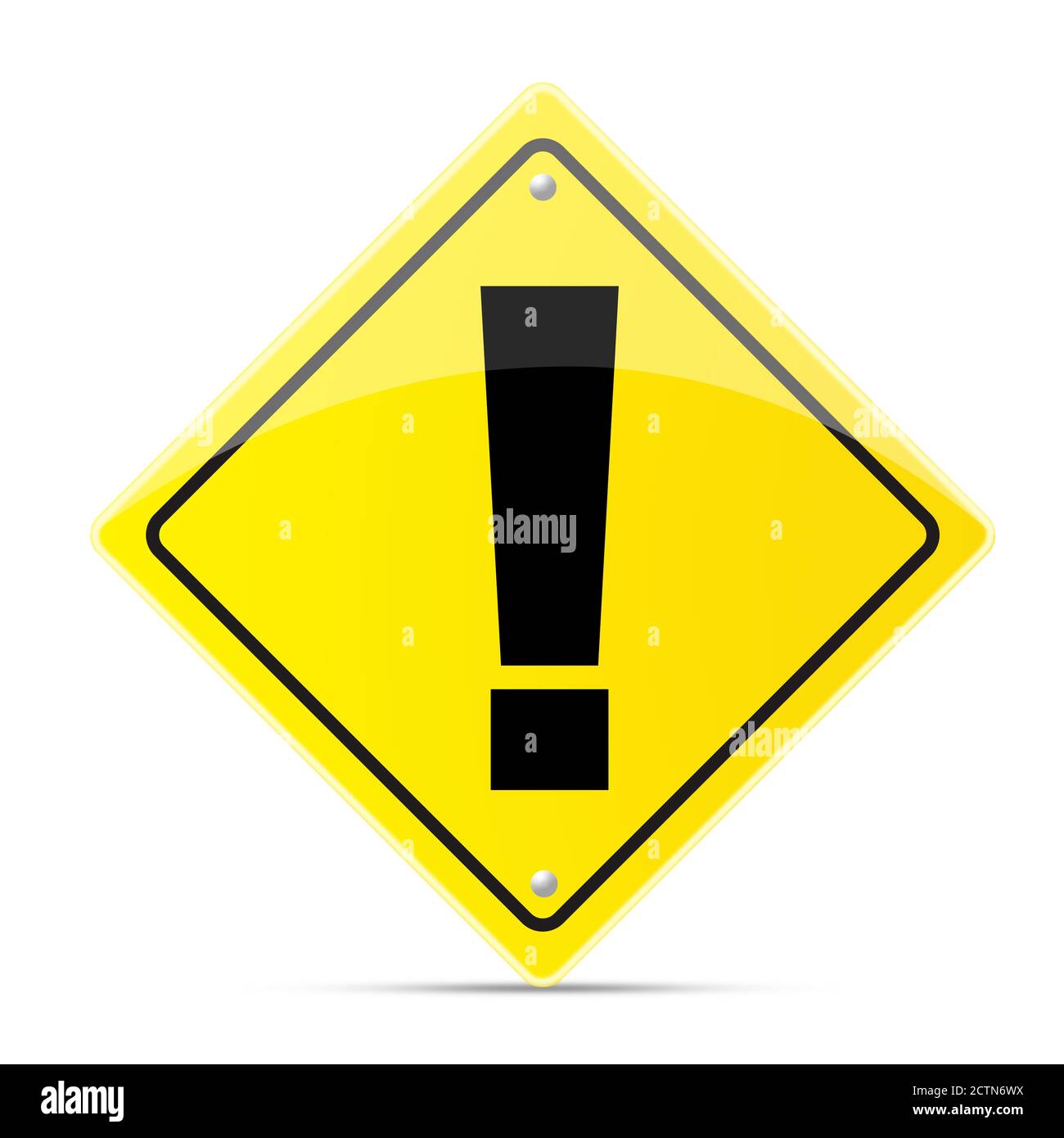 Attention road sign Stock Photo - Alamy
