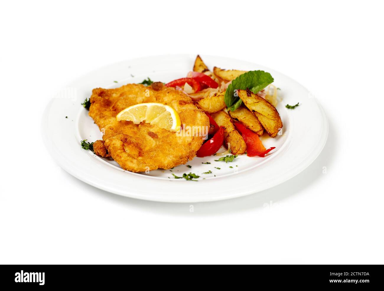 Gourmet schnitzel Cut Out Stock Images & Pictures - Alamy