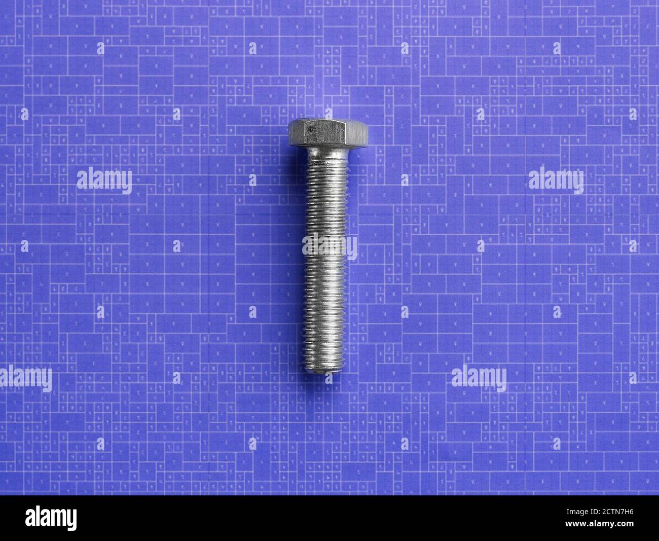 Screw on blueprint Stock Photo - Alamy