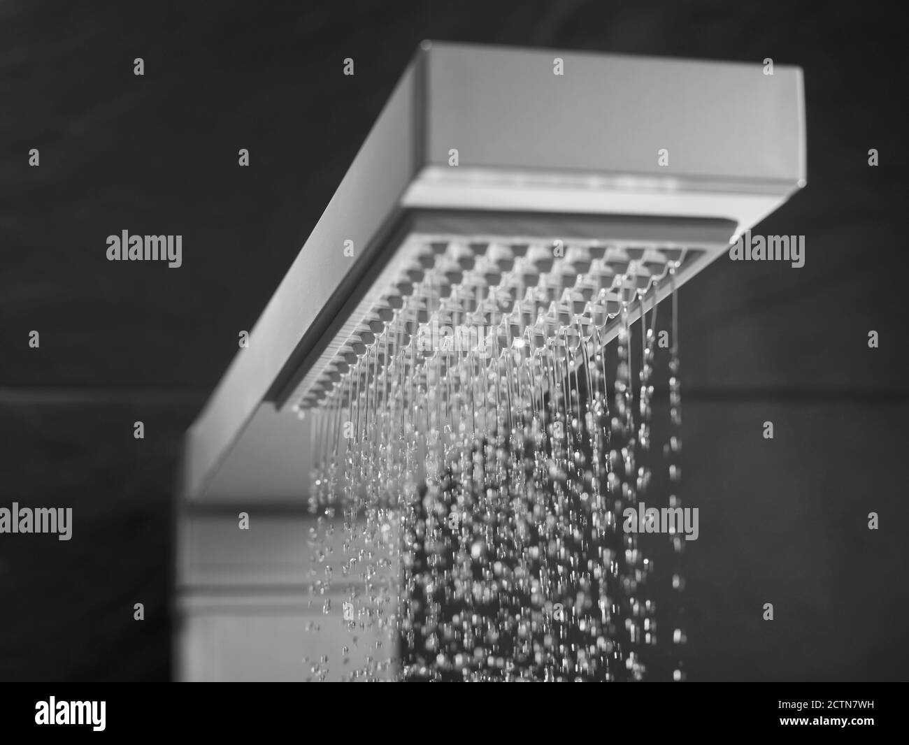 Shower falling drops water Black and White Stock Photos & Images - Alamy