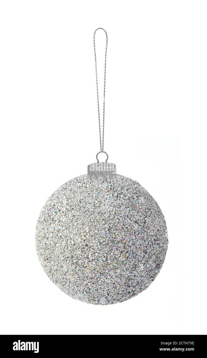 Christmas balls background in silver Cut Out Stock Images & Pictures ...