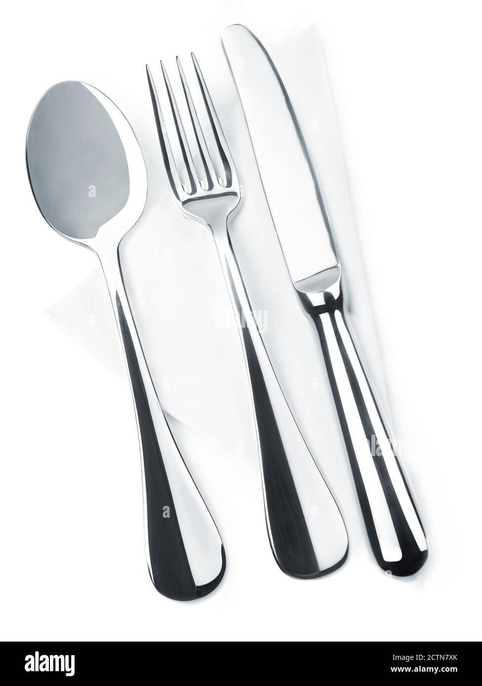 Silverware set isolated on white Stock Photo - Alamy