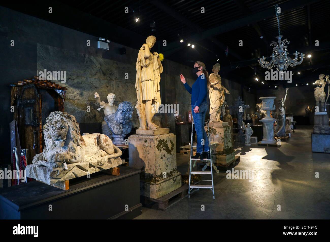 Regal stone lion gargoyle hi-res stock photography and images - Alamy