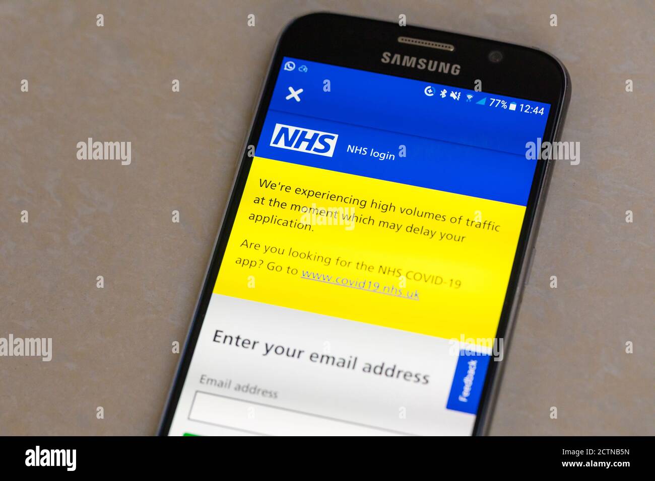 Nhs app login screen hi-res stock photography and images - Alamy