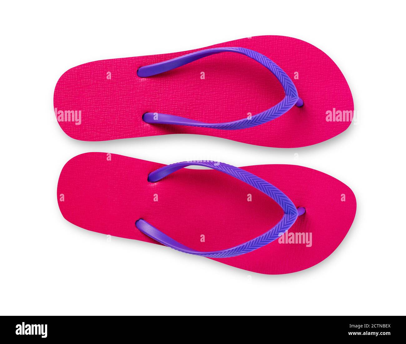 Red beach slippers Cut Out Stock Images & Pictures - Alamy