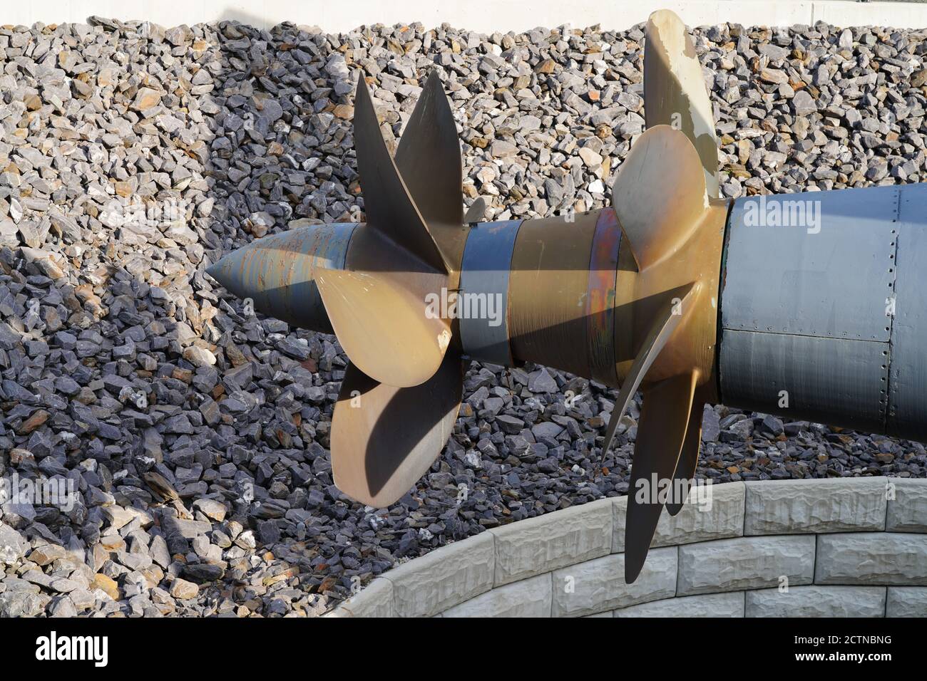 PORTSMOUTH, NH –7 AUG 2020- View of the U.S.S. Albacore submarine, a ...