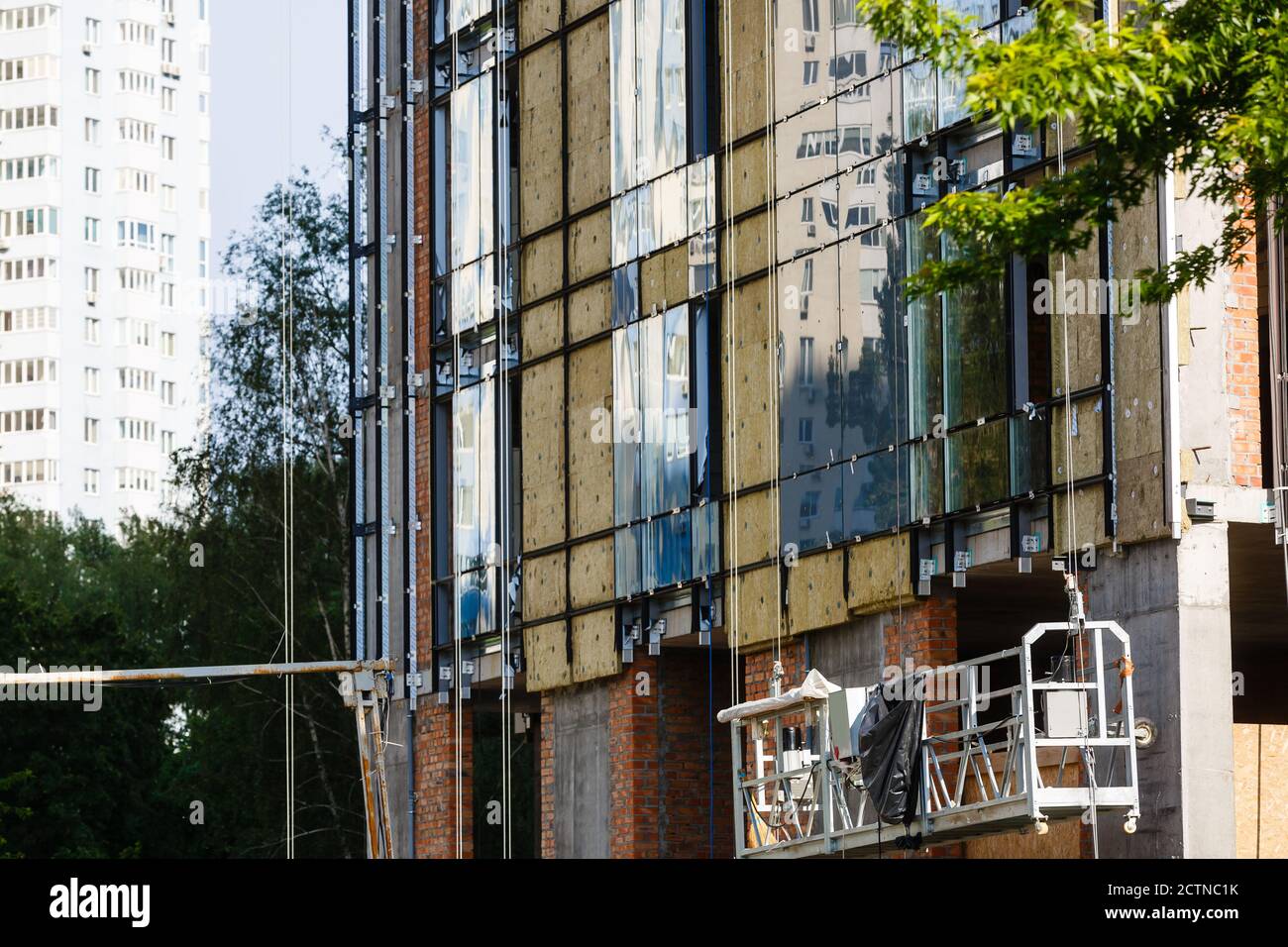 Thermal insulation of a house wall on a building site Stock Photo - Alamy