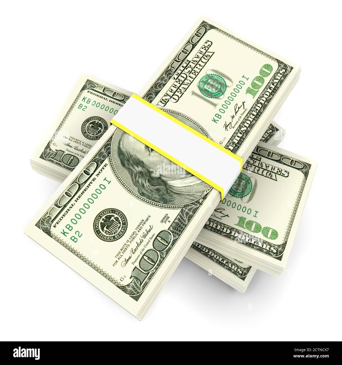 Stack of dollars isolated Stock Photo - Alamy