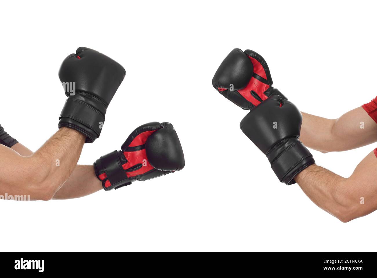 Two people boxing with each-other, isolated on white Stock Photo - Alamy