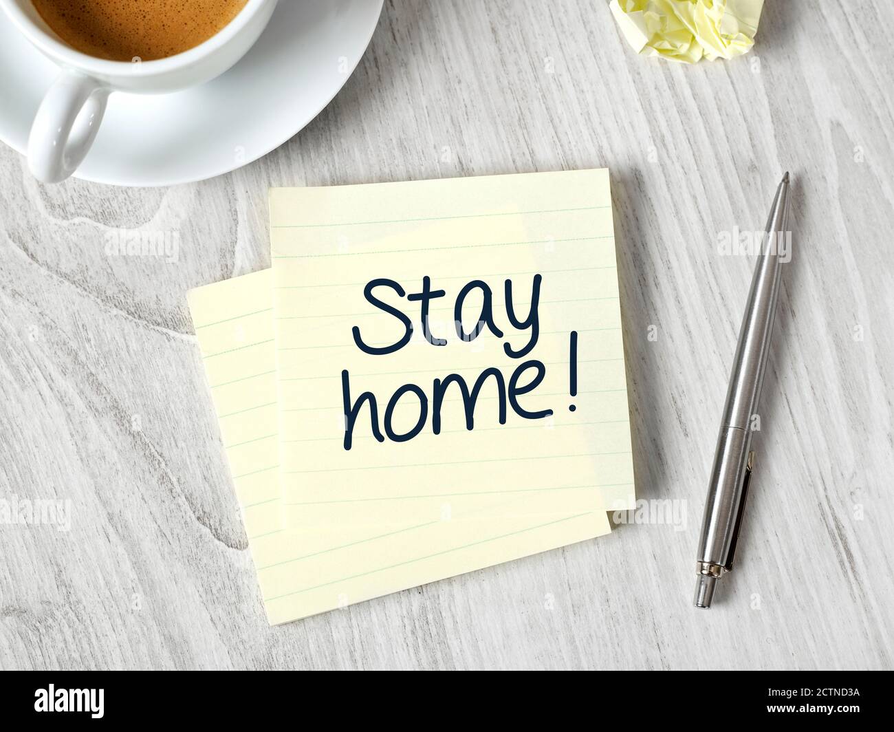 Stay home message on post-it Stock Photo - Alamy