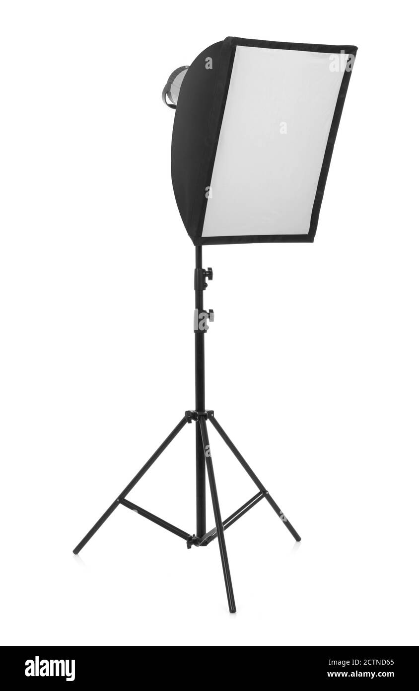 Photo studio light isolated on white Stock Photo - Alamy