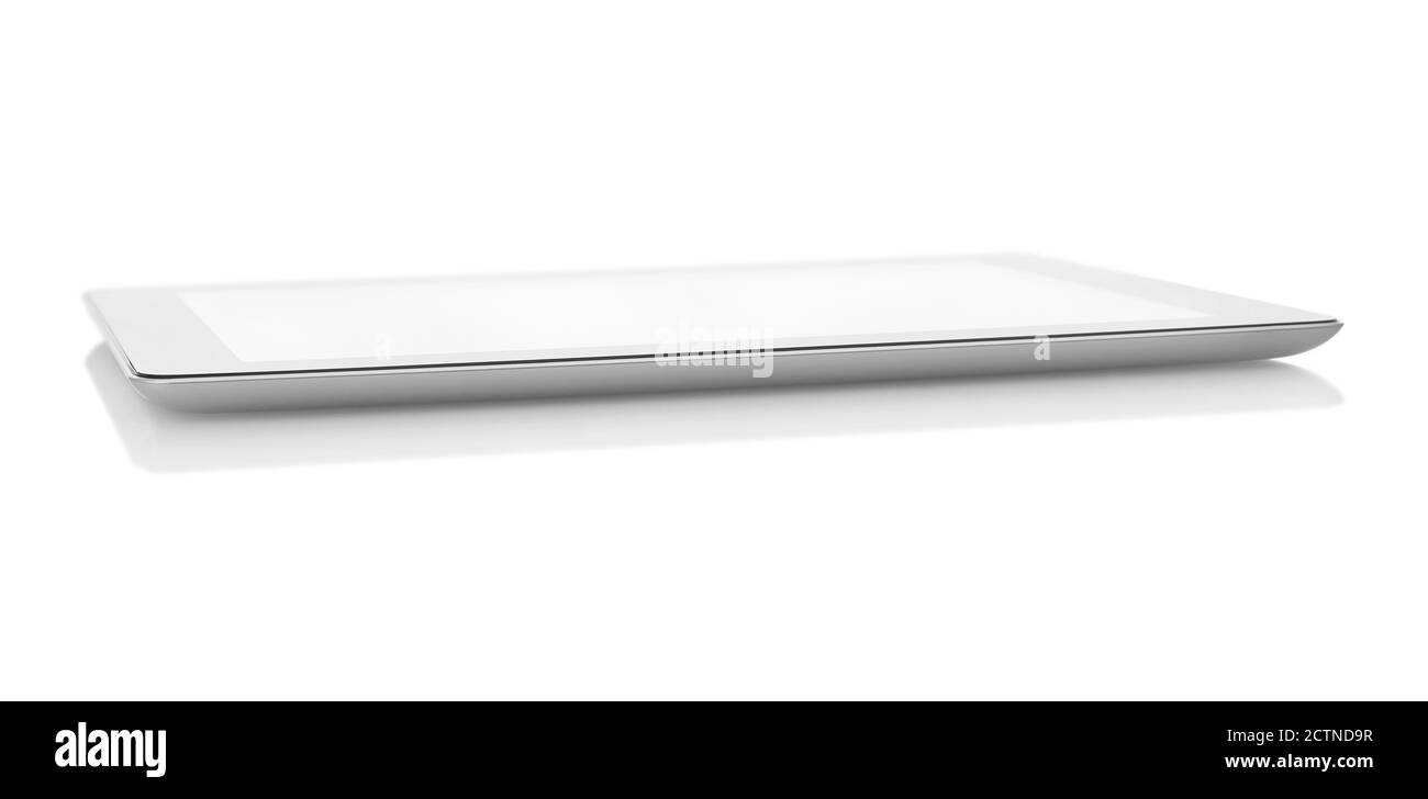 Digital tablet on white background Stock Photo - Alamy