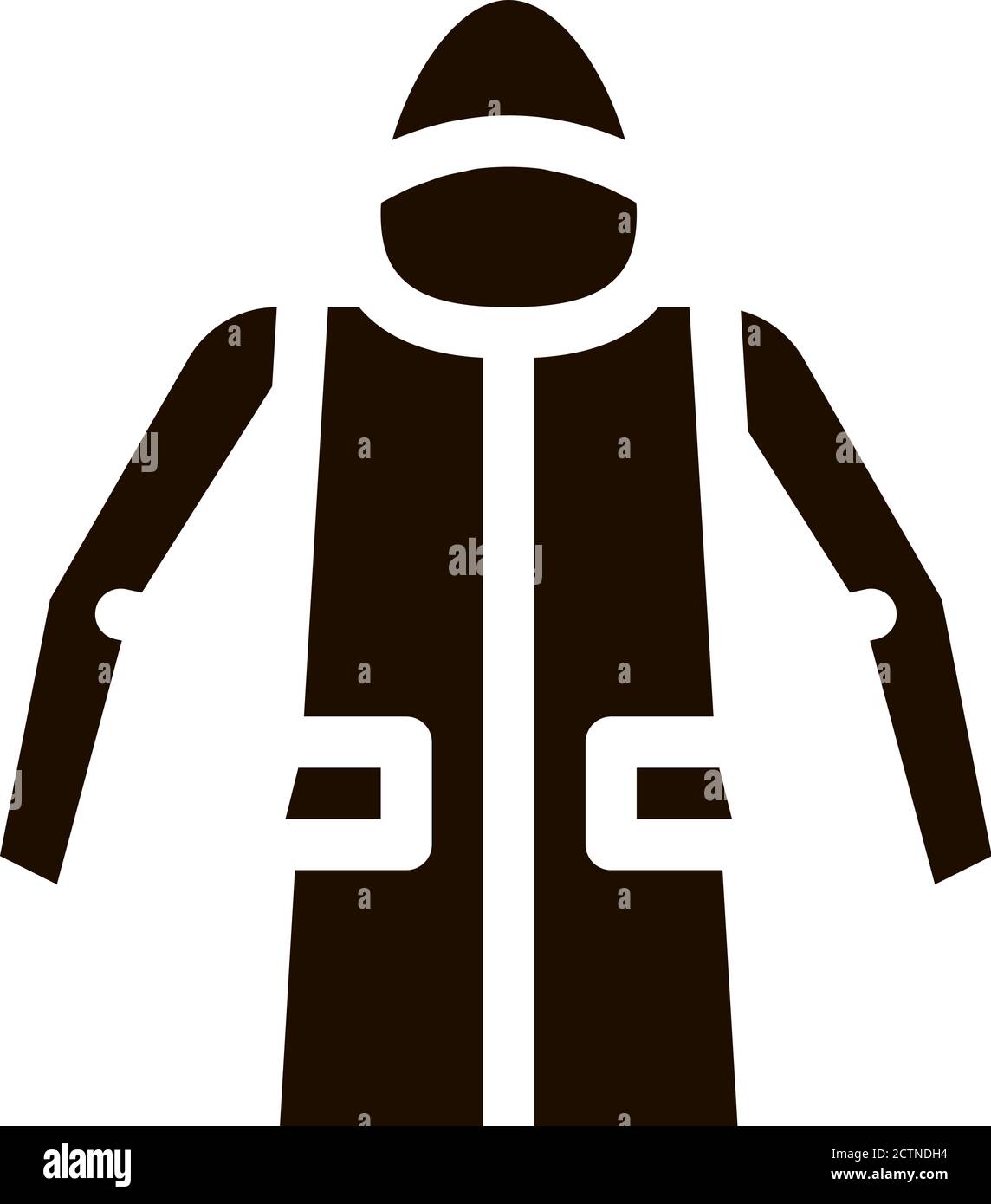 Waterproof Material Jacket Anorak Vector Line Icon Stock Vector Image ...
