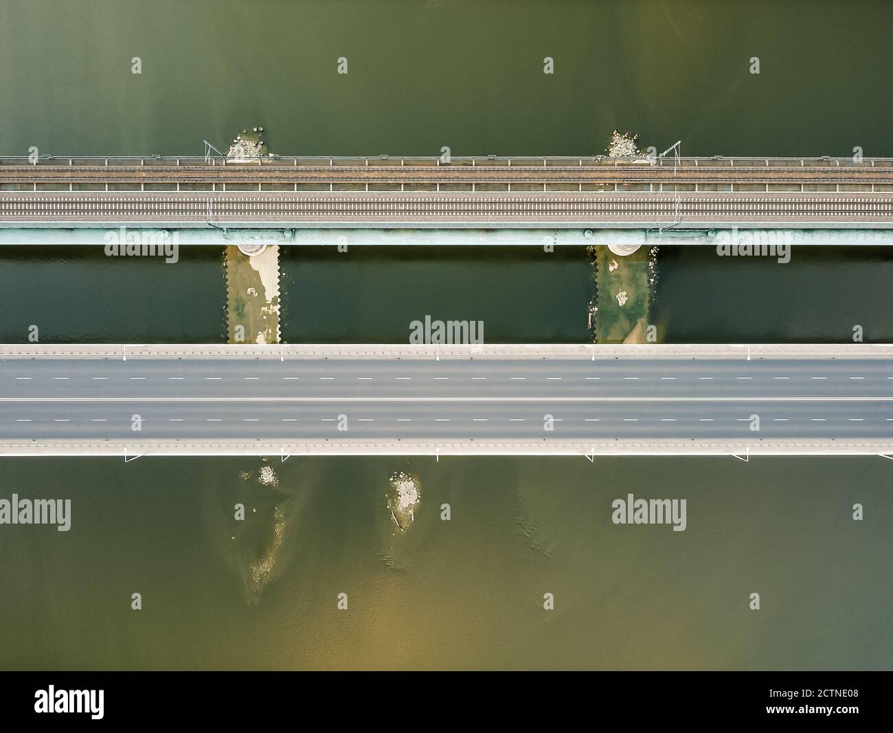 Bridge top view rail track hi-res stock photography and images - Alamy