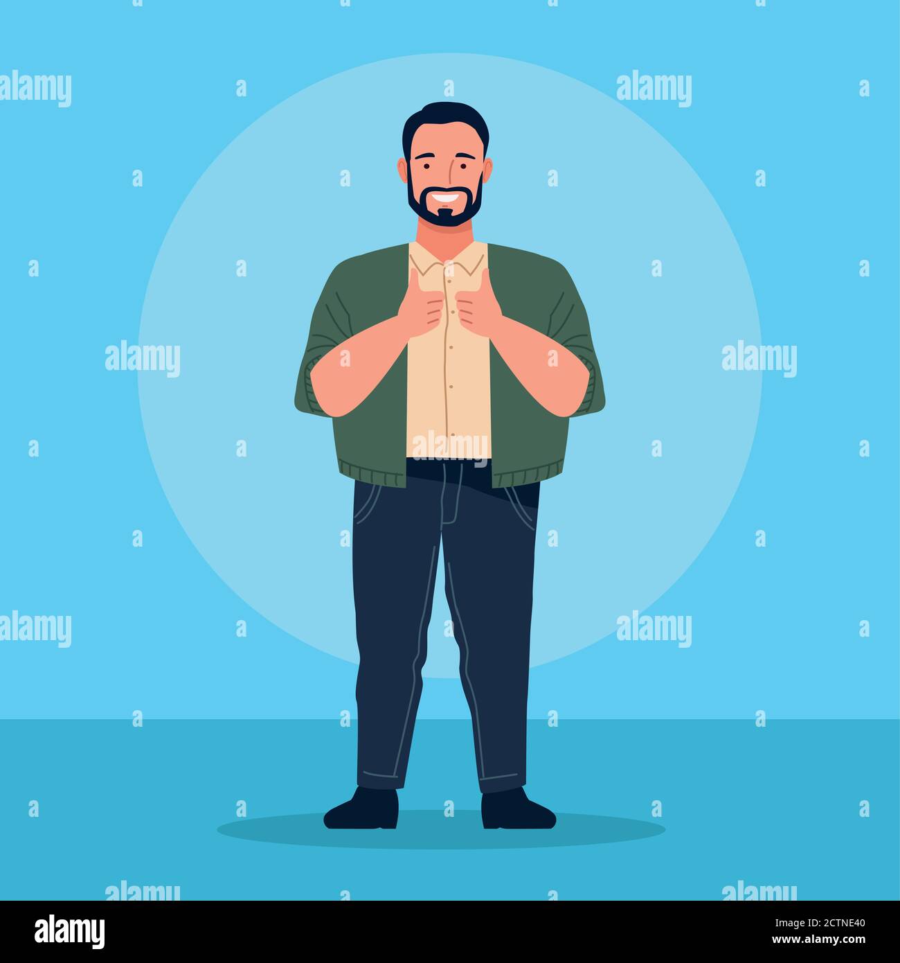 fat man avatar character icon vector illustration design Stock Vector ...
