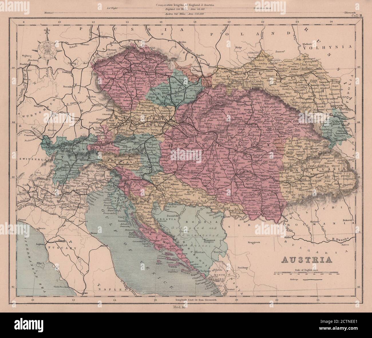 Austria hungary map 19th century hi-res stock photography and images ...