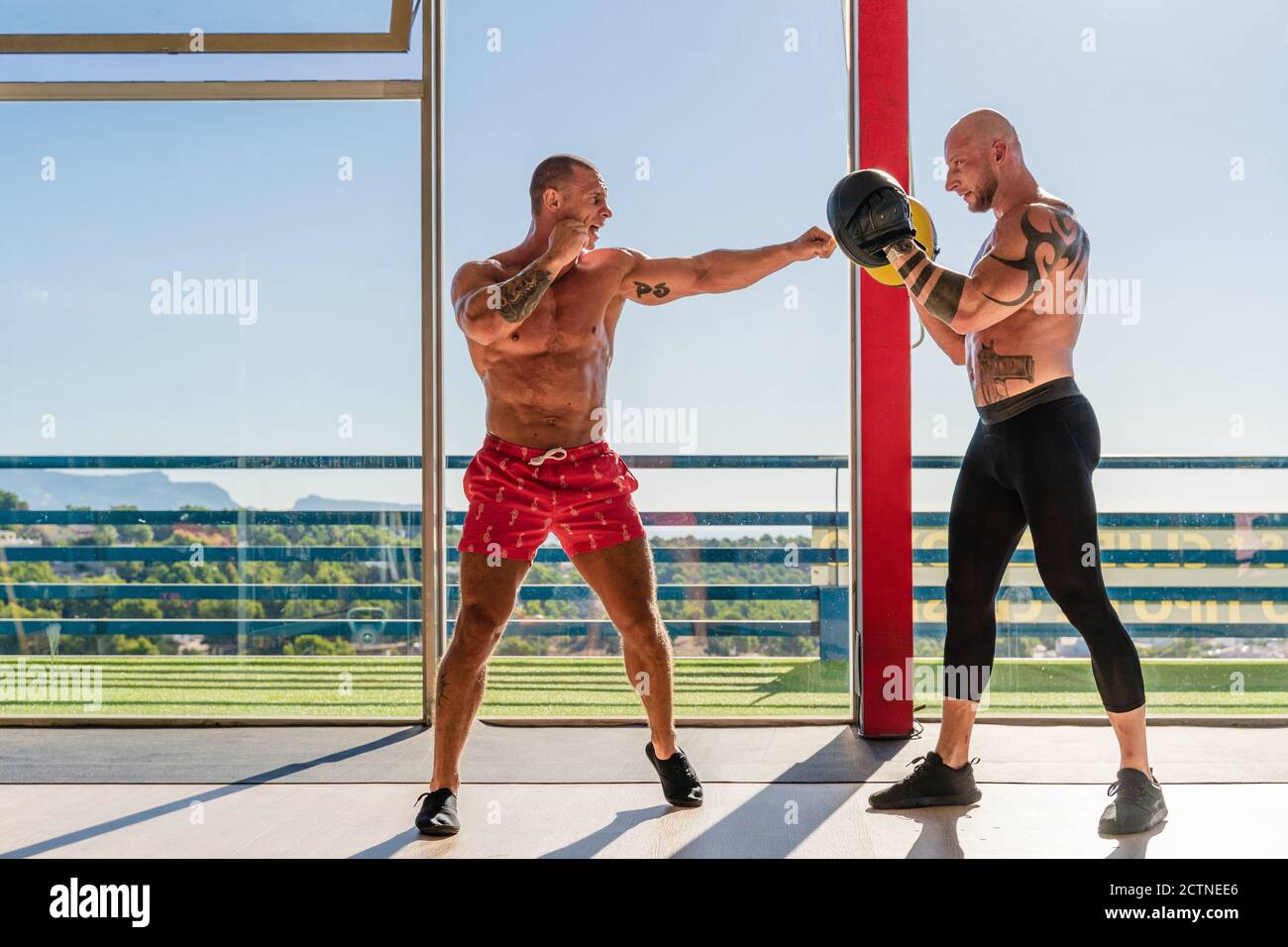 Professional male boxer training punches hi-res stock photography and ...