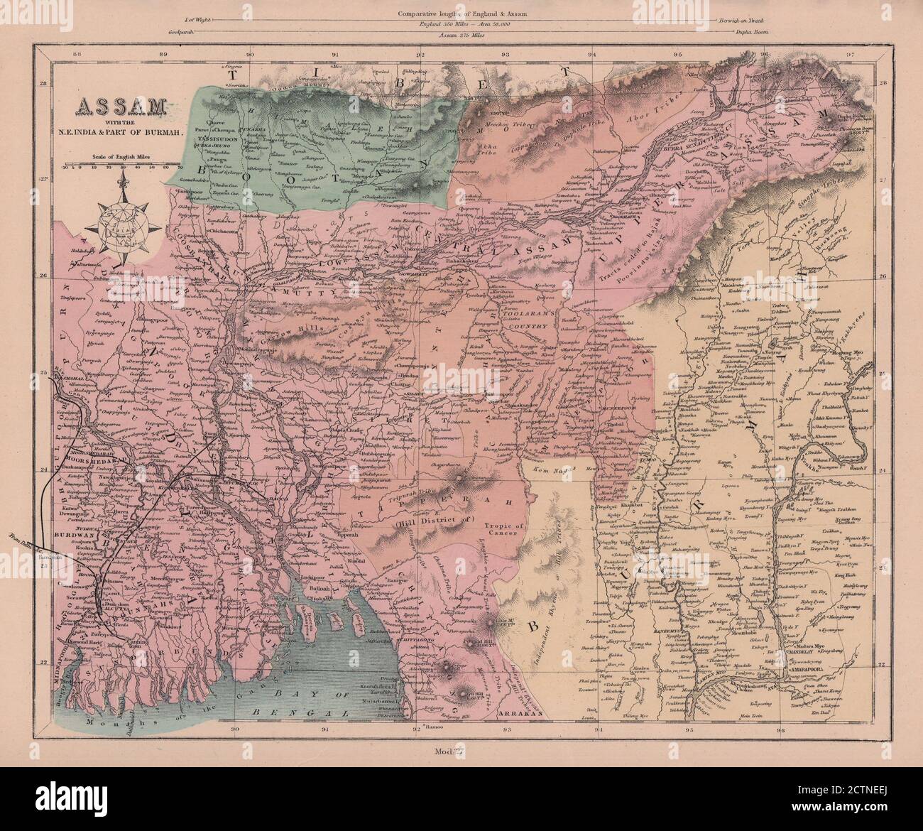 Assam india map hi-res stock photography and images - Alamy