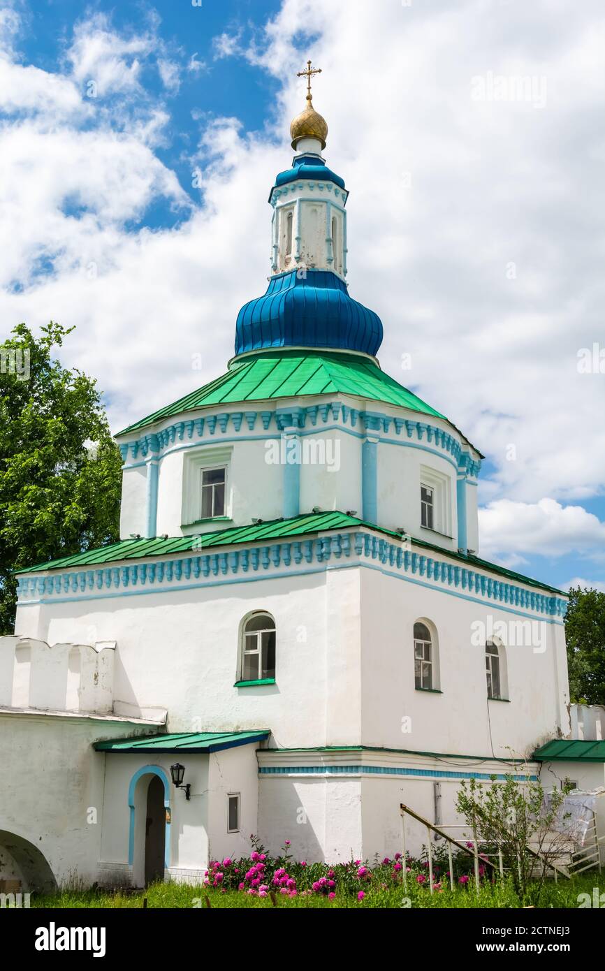 Raifa, Tatarstan, Russia – June 25, 2017. Tower of the Raifa Monastery ...
