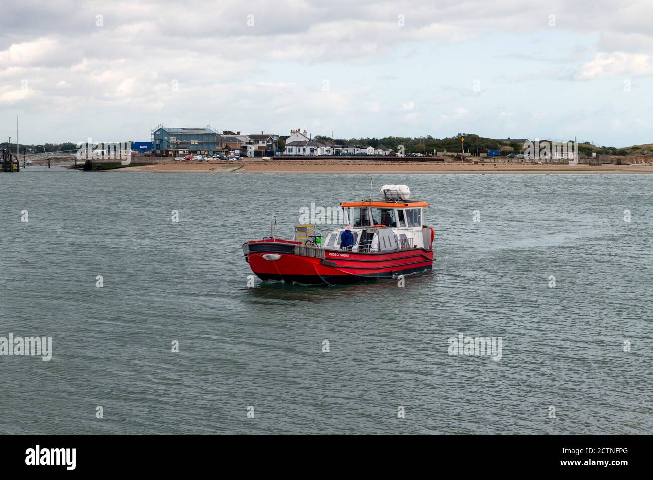 Hayling Island to Southsea ferry, Langstone Harbour Stock Photo - Alamy