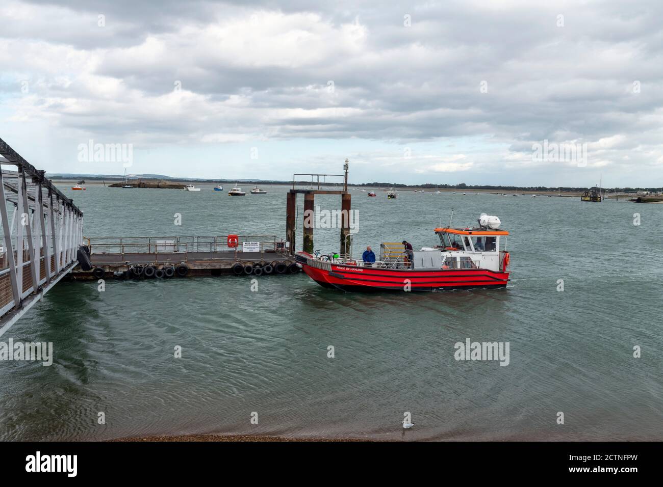 Hayling Island to Southsea ferry, Langstone Harbour Stock Photo - Alamy