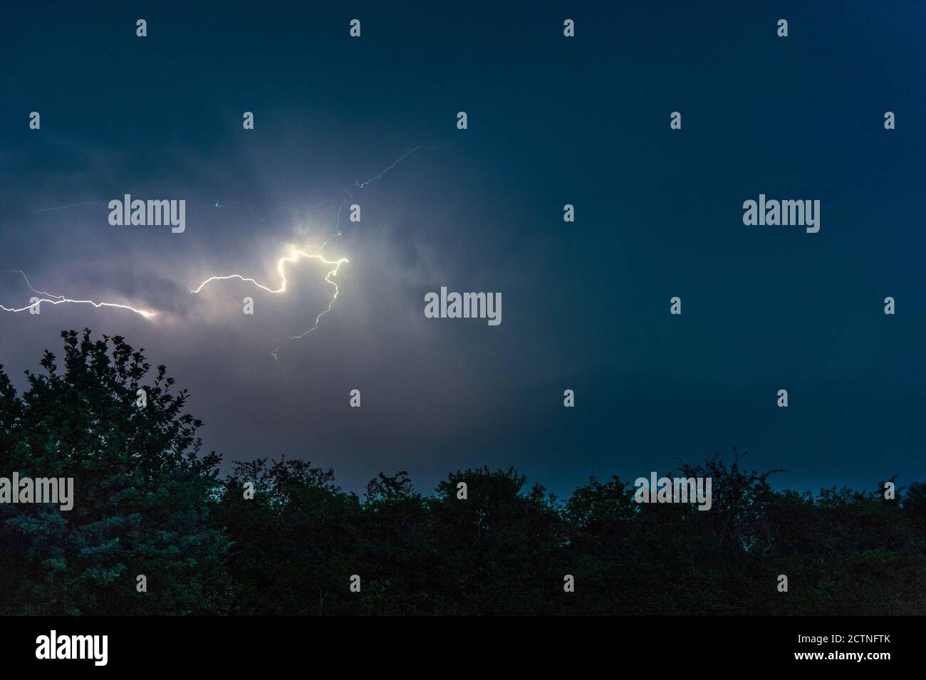 Lightning storm, night sky, flash of lightning Stock Photo - Alamy