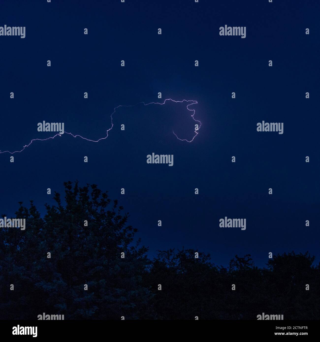 Lightning storm, night sky, flash of lightning Stock Photo - Alamy
