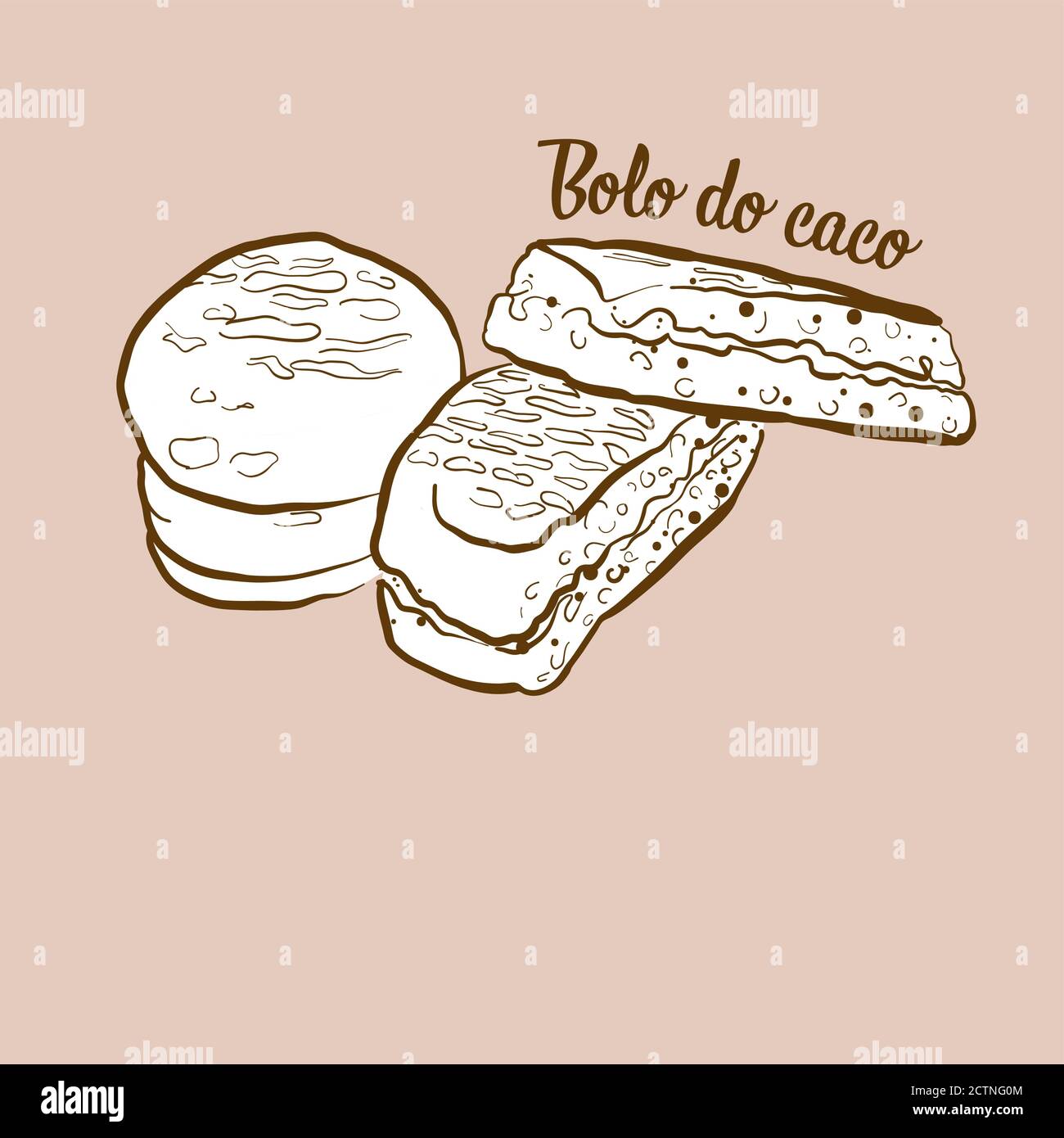 Bolo do caco Stock Vector Images - Alamy