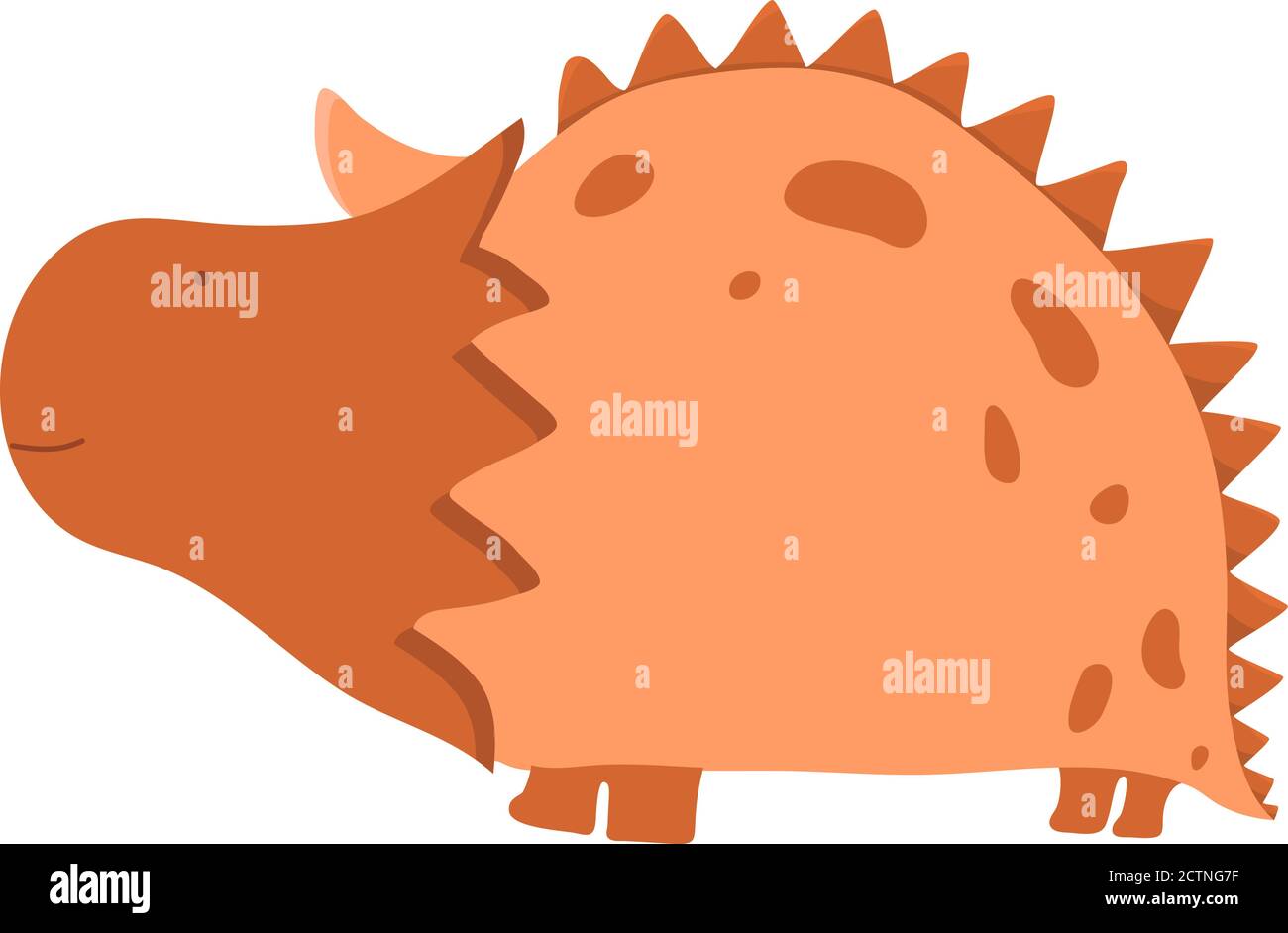 Simple little cute dinosaur. Vector cartoon illustration. Kids dino ...