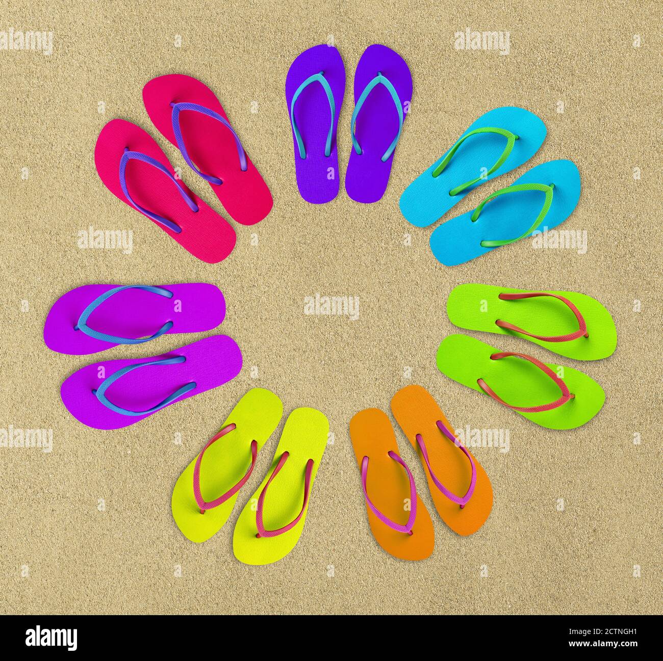 Slippers on the beach Stock Photo - Alamy