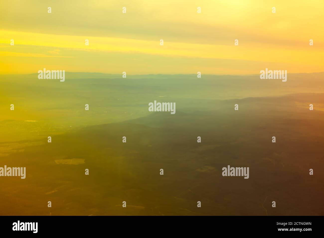 Golden hour over the mountains scenery Stock Photo - Alamy