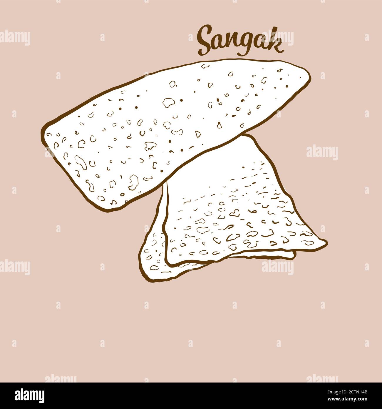 Sangak bread Stock Vector Images - Alamy